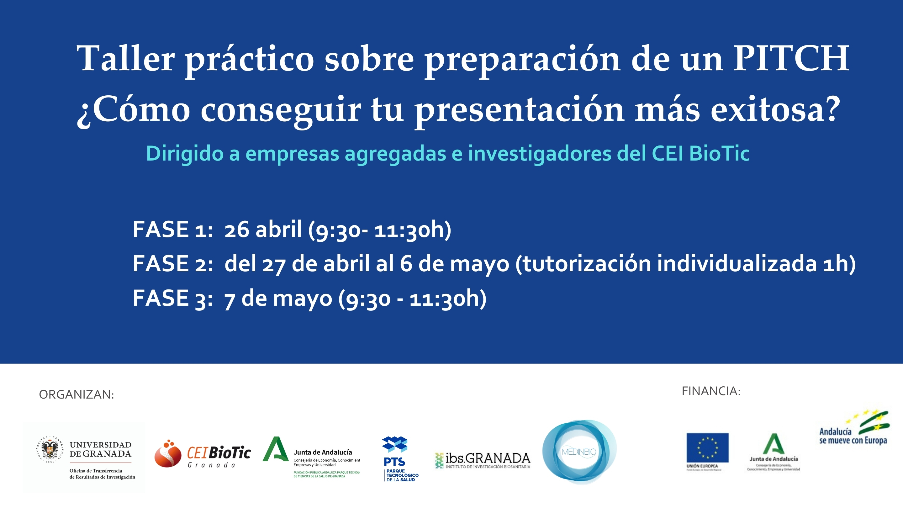 La OTRI organiza el “Taller práctico sobre la preparación de un PITCH ... La OTRI organiza el “Taller práctico sobre la preparación de un PITCH ...